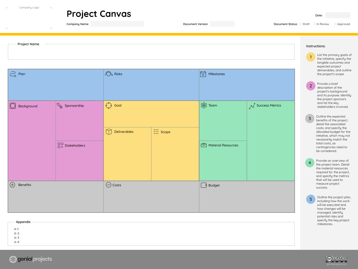 Genialprojects Project Canvas | Genialprojects